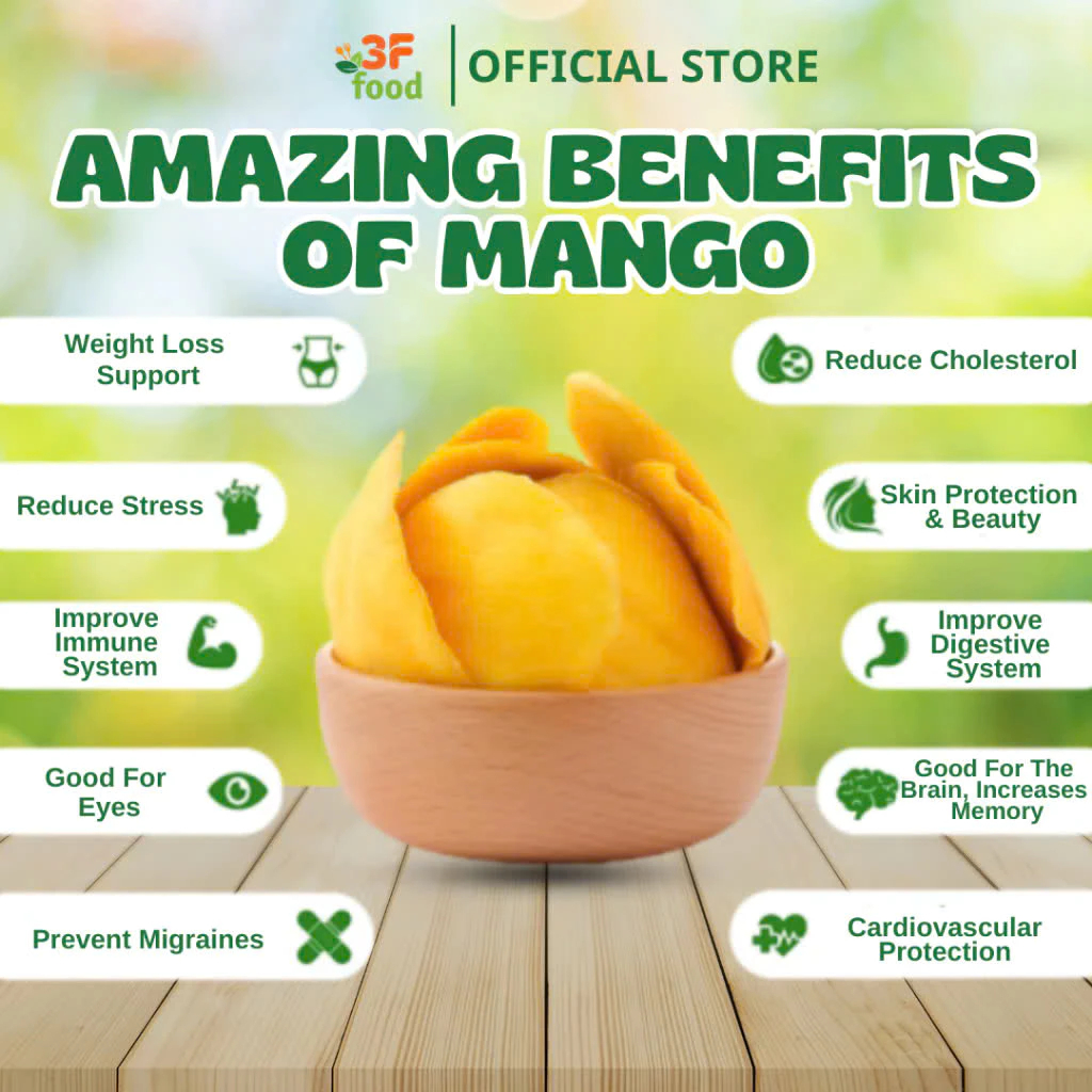 3F VietNam Soft Dried Mango/Dried Mango Slice Magga Kering 500g 芒果干 ...