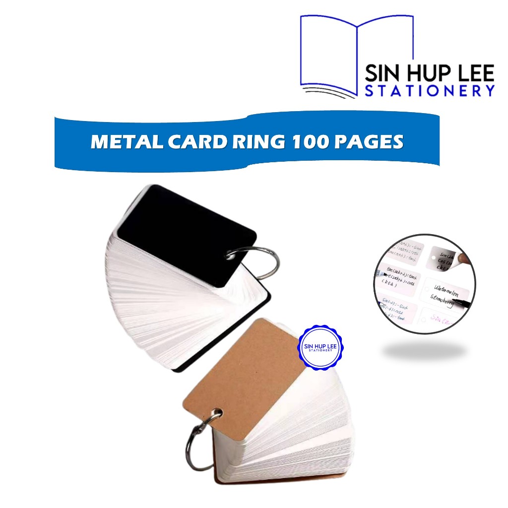 Metal Card Ring Documents/Card Binder 100 Pages | Shopee Malaysia