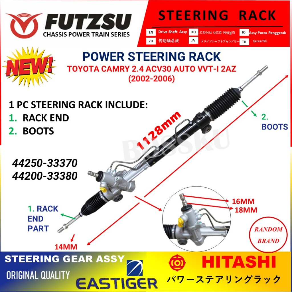 BARU!! POWER STEERING RACK -TOYOTA CAMRY 2.4 ACV30 (2002-2006) -FUTZSU ...