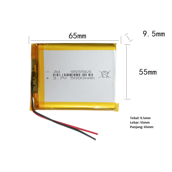 955565 can use model 955465 105565 105568 5000mAh 3.7V Lithium Polymer ...