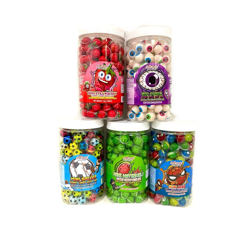 Mini Soft Gummy Candy Eyeball Planet Earth Watermelon Duck Soft Fruit ...