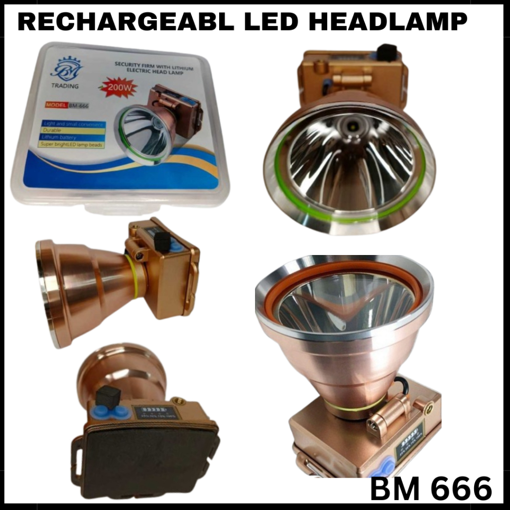 Brightmoon BM 666 Rechargeable LED 500W Headlamp Fishing/Hunting ...