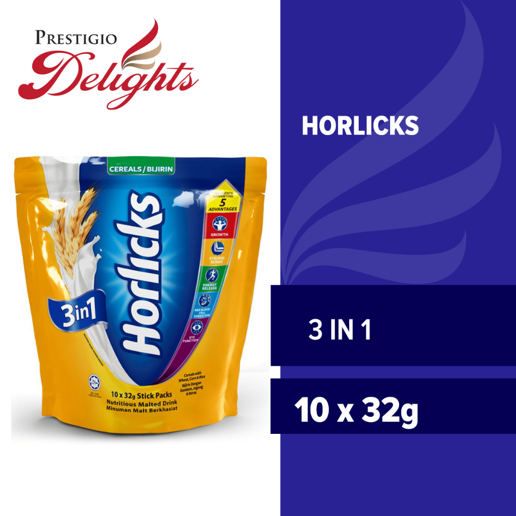 HORLICKS 3-in-1 Malted Drink (10sx32g) | Shopee Malaysia