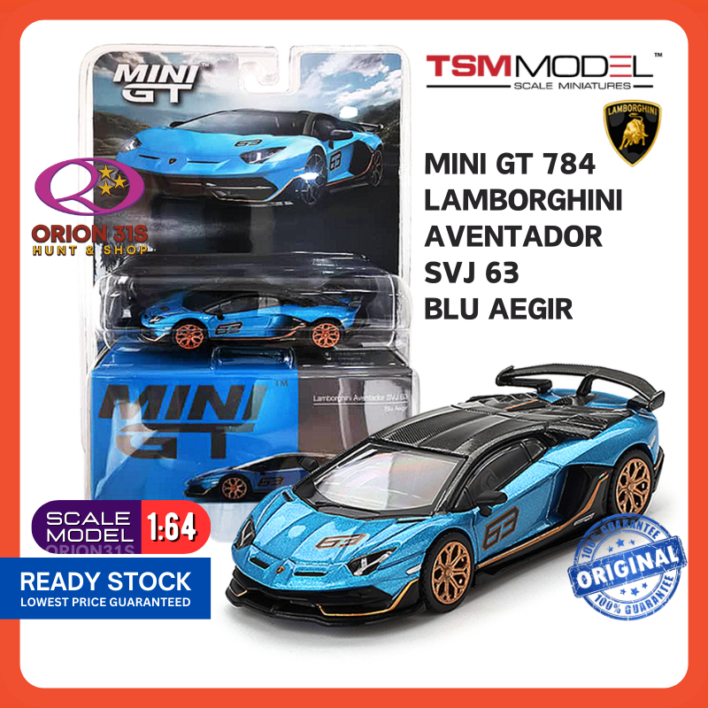 Mini GT 784 Lamborghini Aventador SVJ 63 Blu Aegir LHD Blister ...