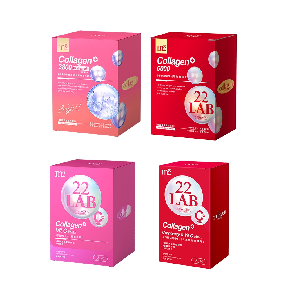 M2 22Lab Super Collagen Drink 8s/Vitamin C Powder 30s/Ceramide Drink 8s ...