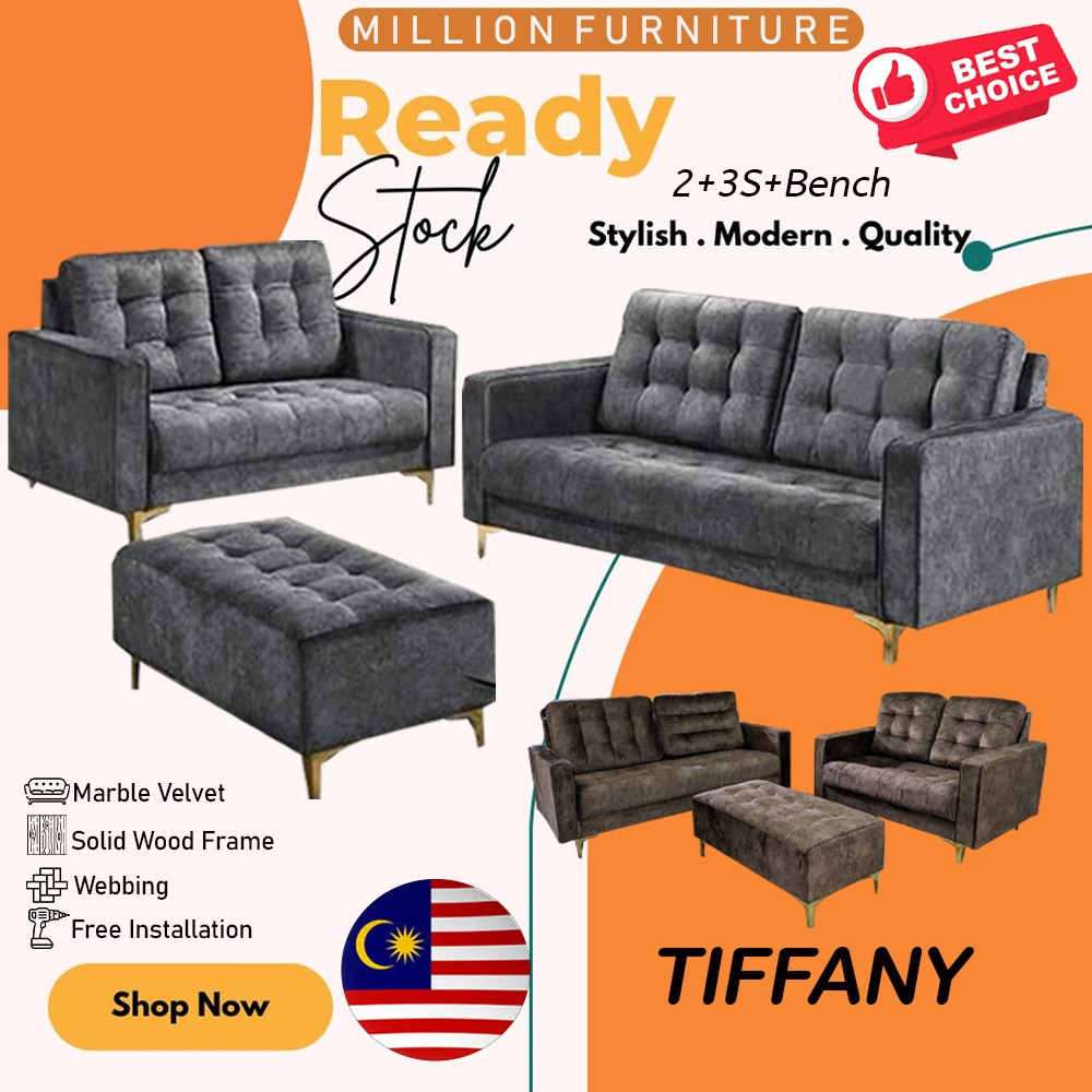 (Ready stock) Million furniture-Tiffany 2+3seater free bench chair ...
