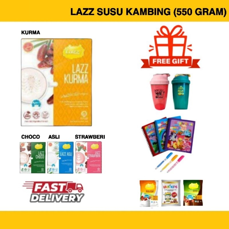 LAZZ Susu Kambing Asli Kurma Choco Strawberi Lazzcafe Original 💯 ...
