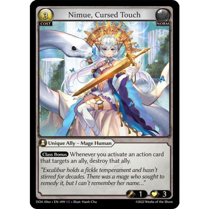 Grand Archive TCG Nimue, Cursed Touch - Dawn of Ashes Alter Edition (DOA Alter) EN-099 SR Non ...