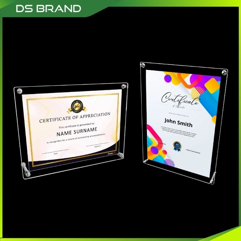 Frame Gambar Akrilik / Acrylic Stand / Photo Frames Certificate Camp ...