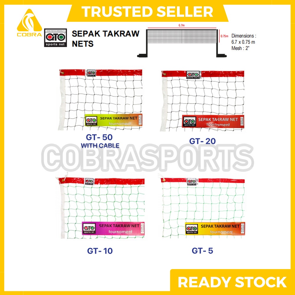 GTO Takraw Sports Net GT-5 GT-10 GT-20 GT-50 Square net design Net ...