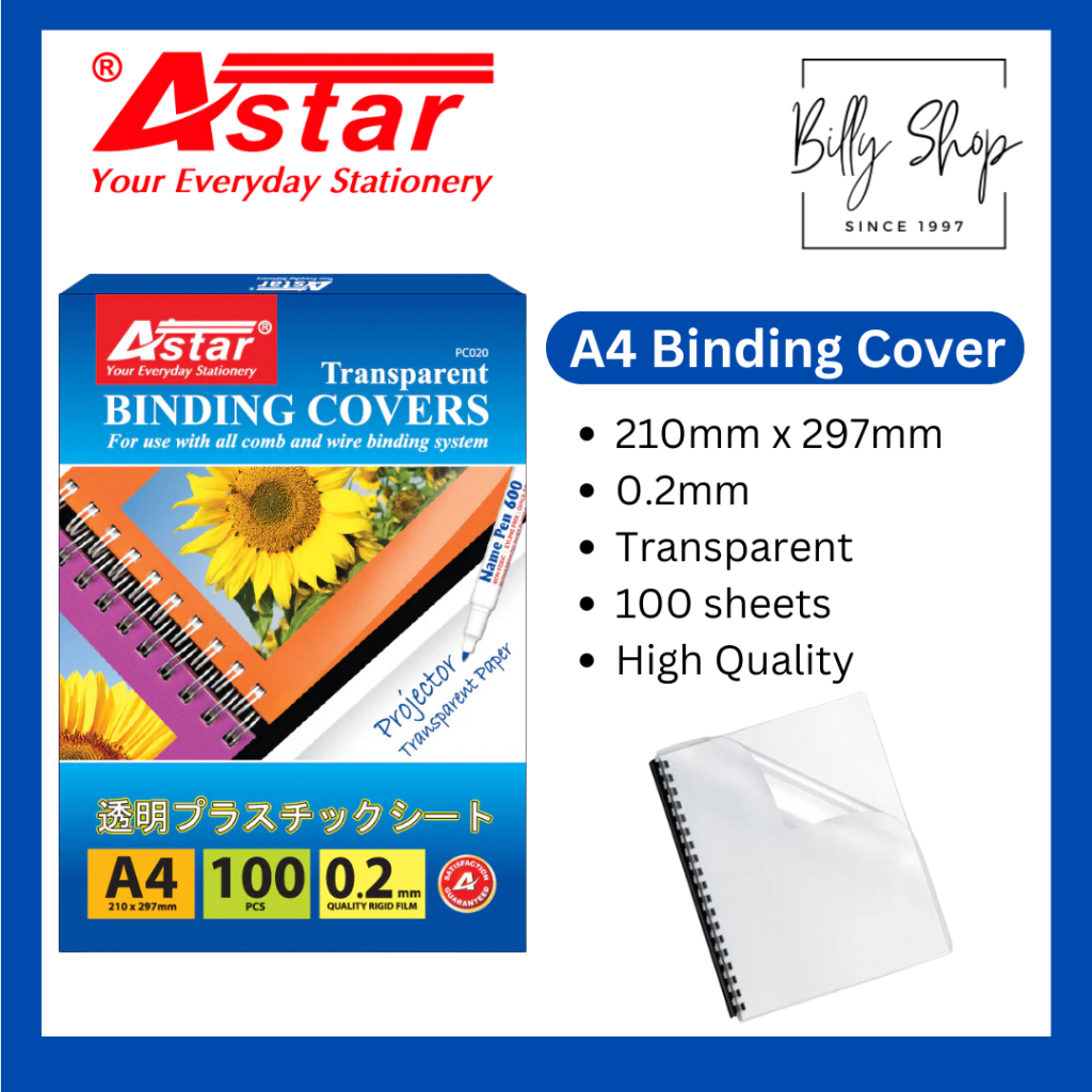 Astar A4 PVC Cover/Transparent Binding Cover/ Rigid Sheet ...