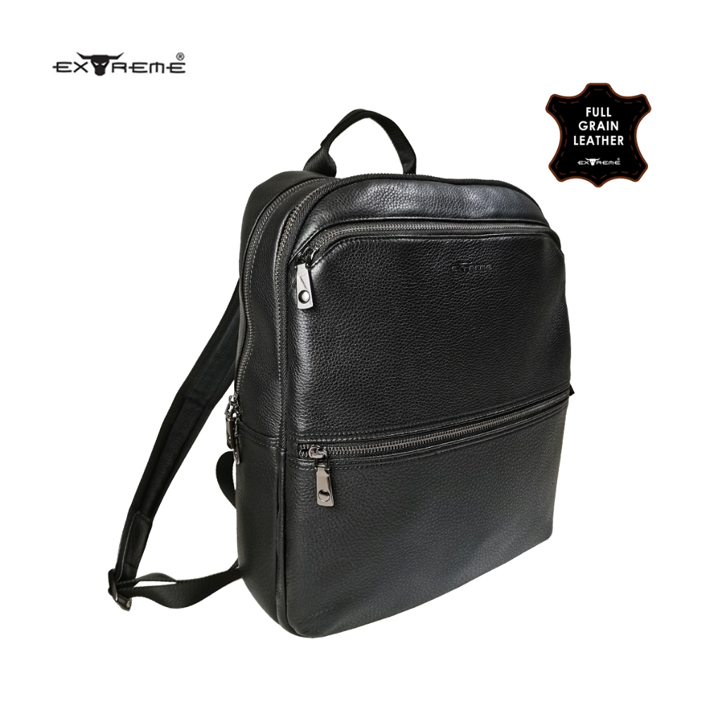 [Extreme] Premium Compact Backpack Genuine Leather | Beg Galas Premium ...