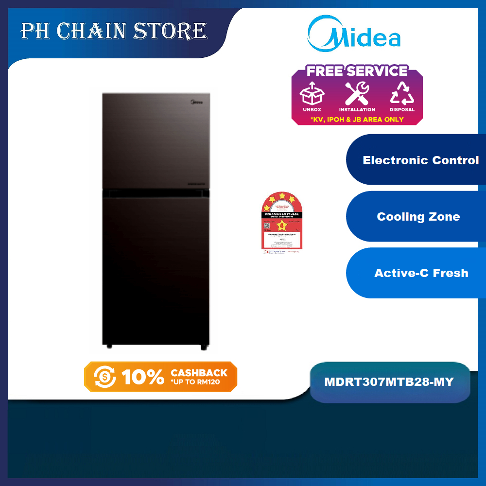 MIDEA MDRT268MTB28-MY MDRT307MTB28-MY MDRT346MTB28-MY 200L-280L 2-DOOR INVERTER FRIDGE ...