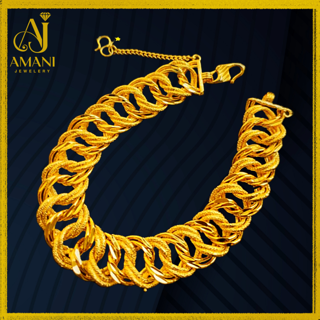 🔥Gelang Tangan Lipan Sajat Cop 916 Emas Korea Bangkok Murah Bracelet ...