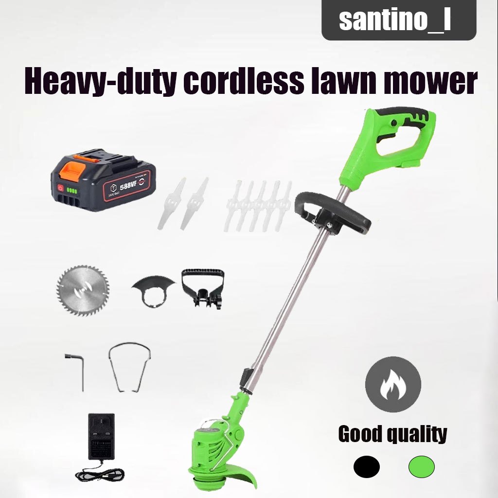 Mesin rumput bateri Heavy duty cordless lawn mover grass cutter machine ...