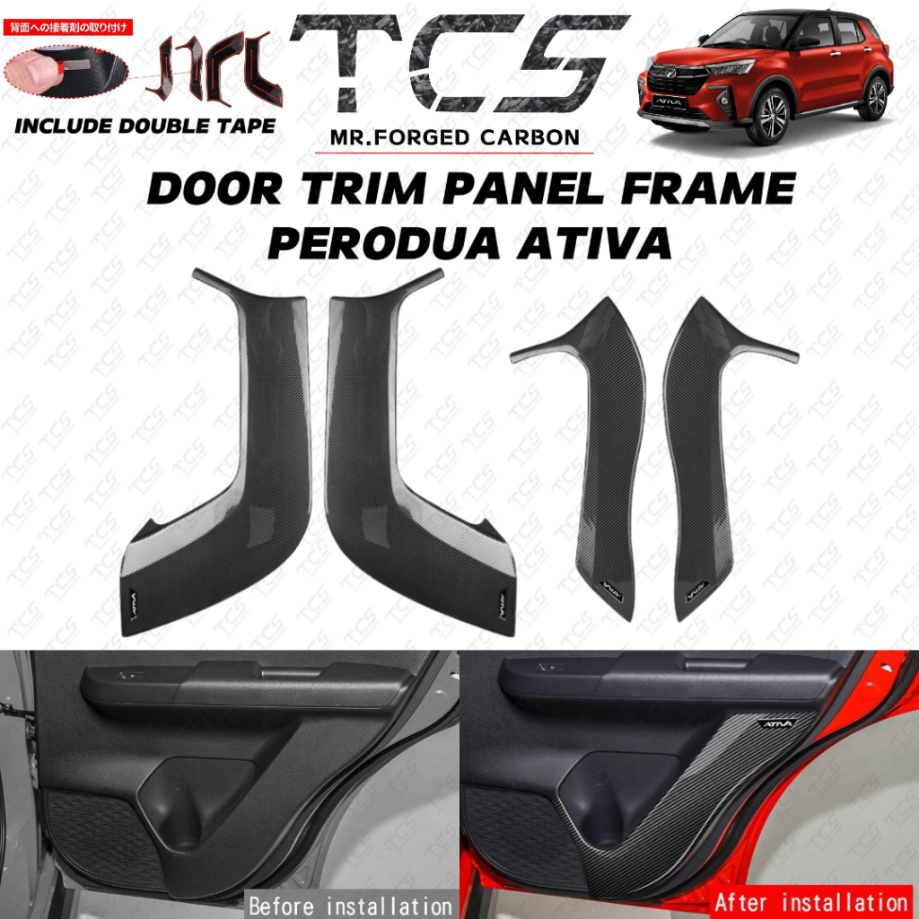 TCS PERODUA ATIVA CAR DOOR TRIM PANEL FRAME COVER GARNISH ACCESSORIES ...