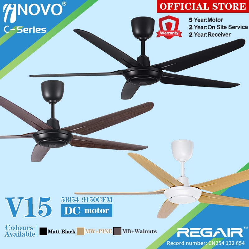 INOVO V15 9000CFM 16Speed DC silent Ceiling Fans 40/54inch 5Blade RF ...