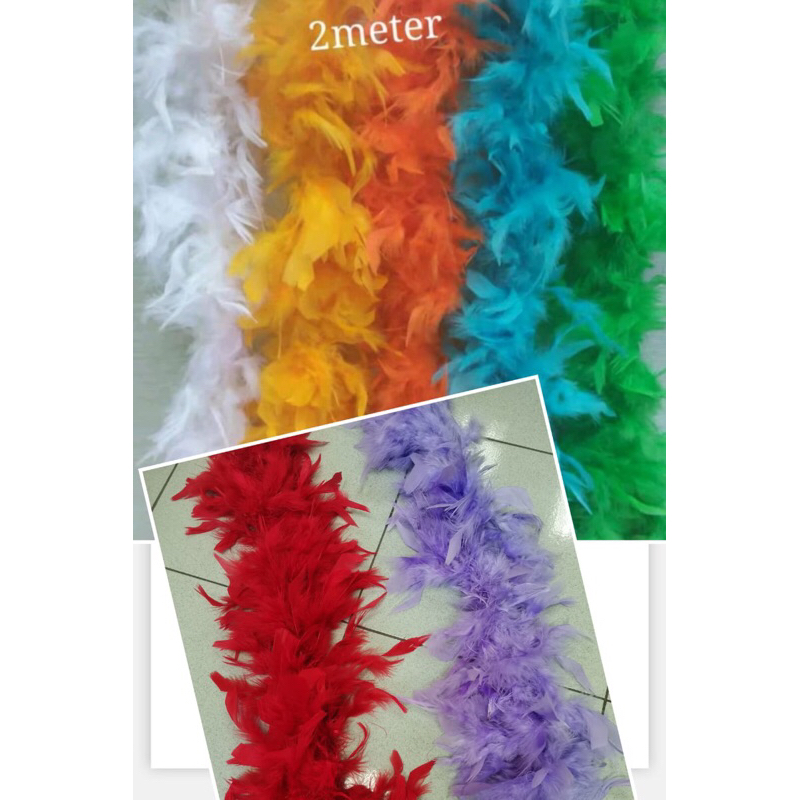 [Ready Stock] 2M Feather Boa Strip Craft Costume Dressup Wedding Party ...