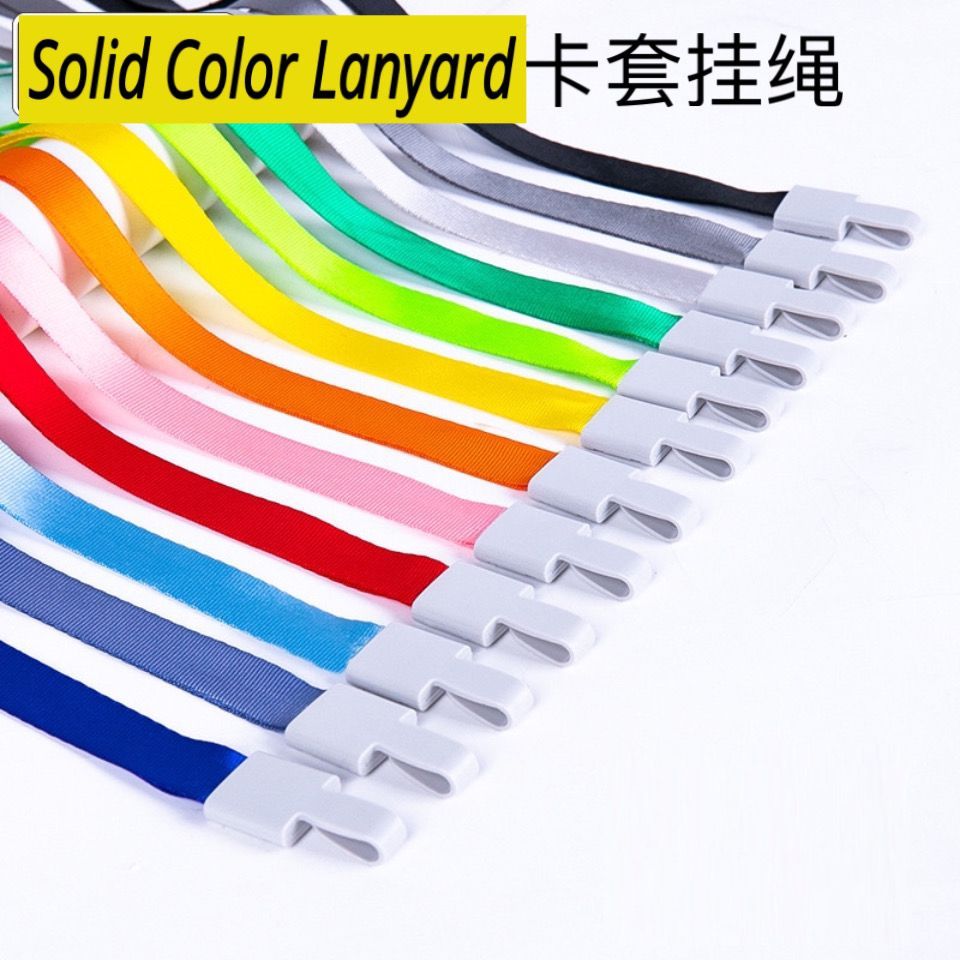 Solid Color Lanyard for Working Permit Chest ID Tag Badge Holder Neck ...