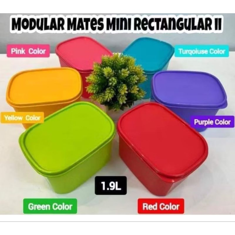 Tupperware Modular Mates Mini Rectangular MM Ii 1.9L Smart Keeper ...