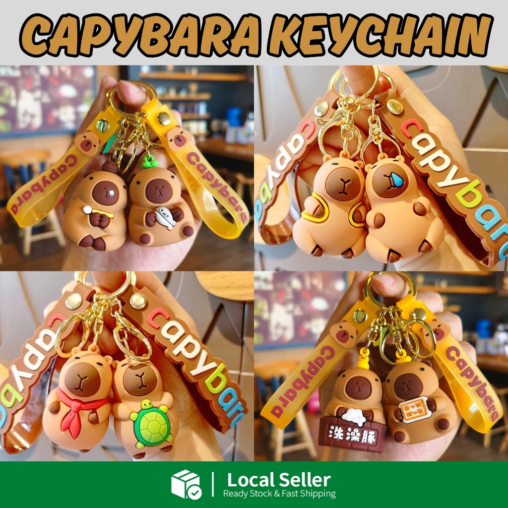 Capybara Keychain Capibala Cute Kapibara Keychain Cartoon Keychain Doll ...