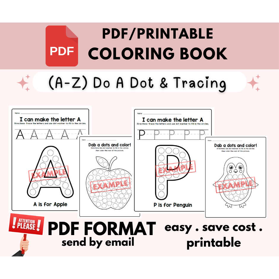 [PDF/SOFTCOPY]52 Pages Printable Do A Dot Colouring Activities For Kids ...
