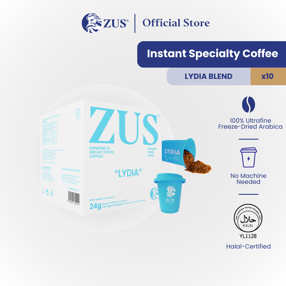 ZUS Superfine FD Instant Coffee Capsule Refill Pack - LYDIA - 10's (3 ...