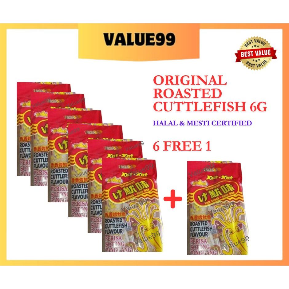 Original Roasted Cuttlefish Sotong Gula Sotong Panggang 香香烤鱿鱼 糖鱿鱼糖 6g ...