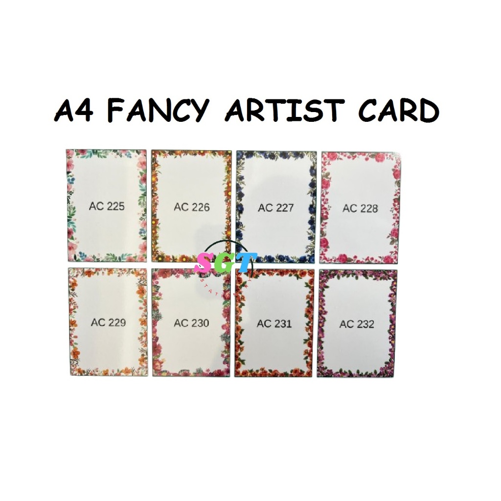 A4 Fancy Artist Card Project Card Kertas Folio Folio card - 140gsm ( 1 ...