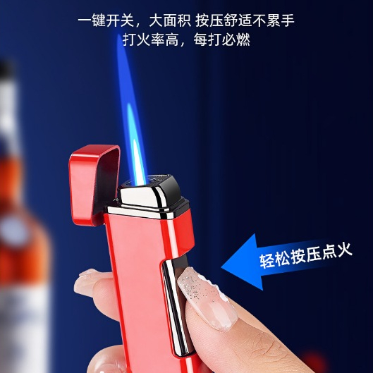 Single Press With Cover Butane Gas Blue Jet Flame Lighter | Shopee Malaysia