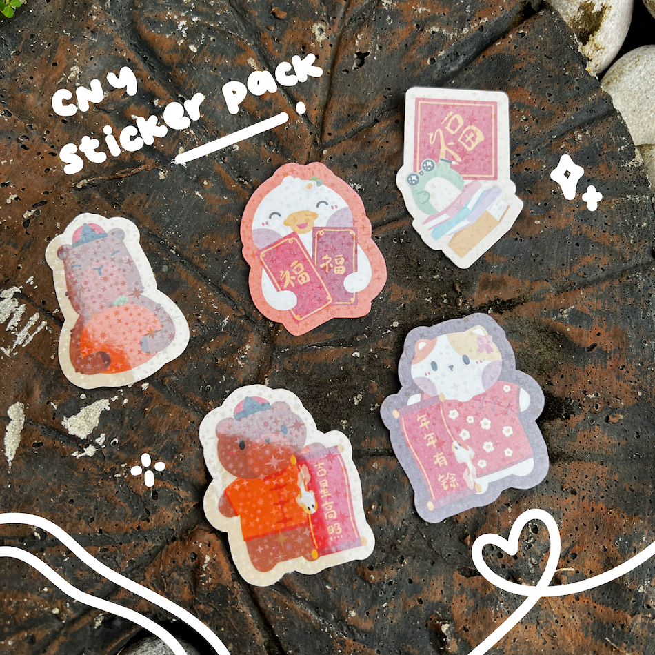 designs by virgo 🌸 | CNY Sticker Pack 🧡 | Shopee Malaysia