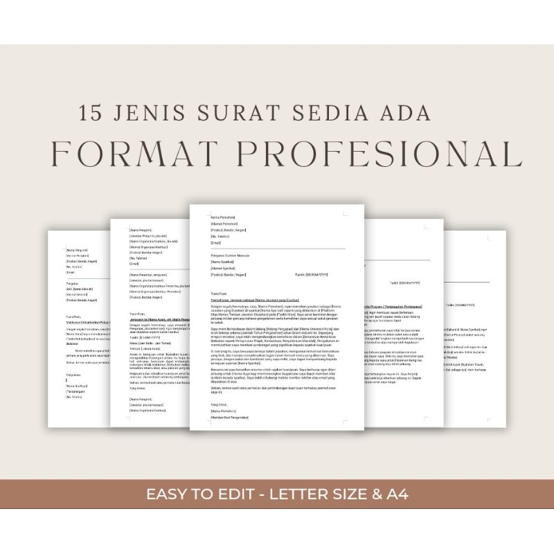 15 Jenis Surat Format & Template: Surat Rasmi, Permohonan ...