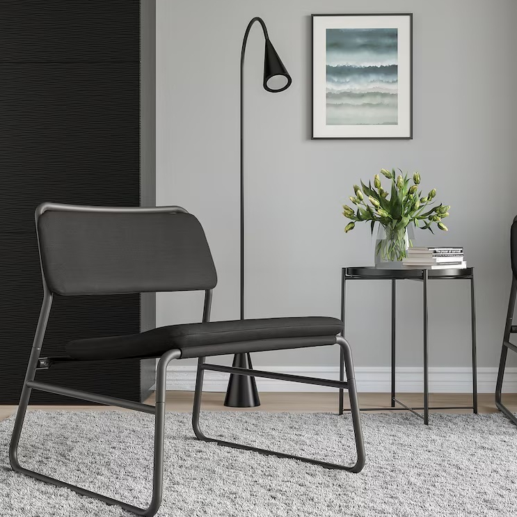 LINNEBACK IKEA Easy Chair, Vissle Dark Grey | Shopee Malaysia