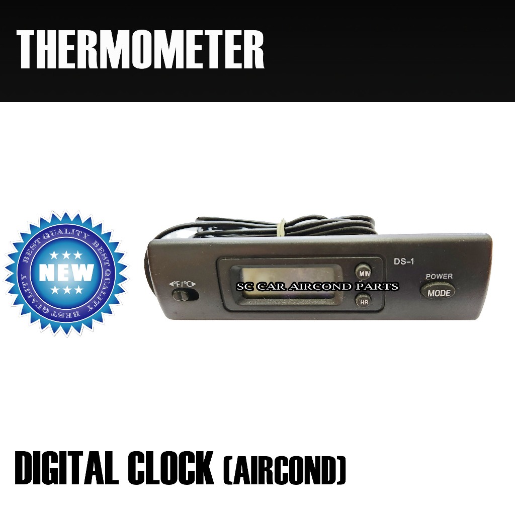 Thermometre Bain XANHOY Digital Thermometer Clock Motorcycle Meter ...