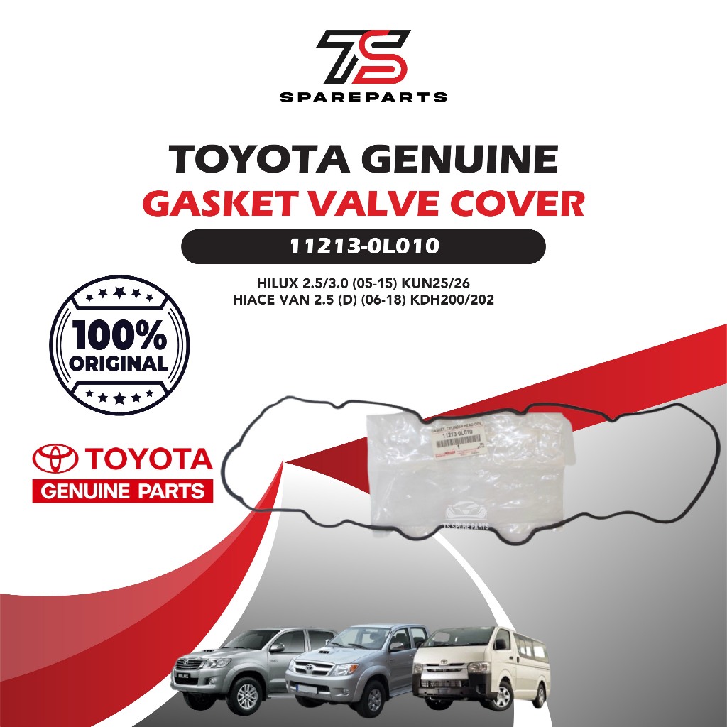 Toyota Gasket Valve Cover 11213-0L010 Hilux/Hiace Van KDN165/190,KDH202 ...