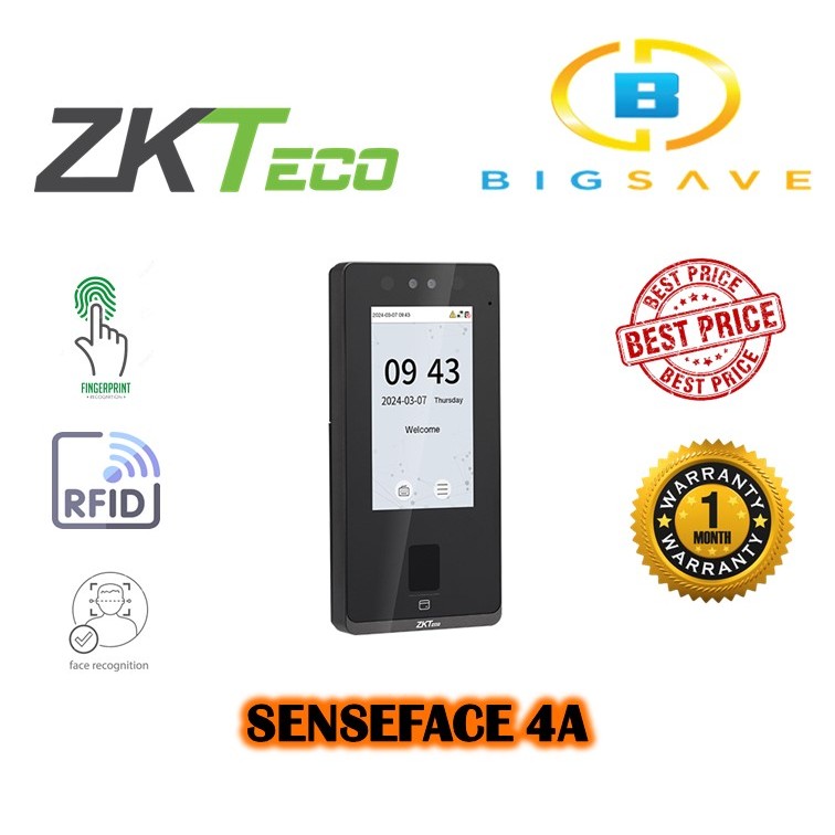 ZKTECO SENSEFACE 4A/ID / SENSEFACE 4A/MF WIFI SIP-READY MULTI-BIOMETRIC ...