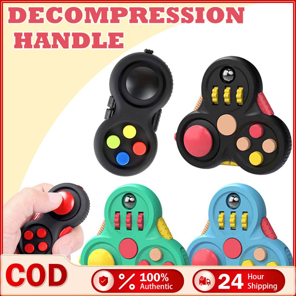 Fidget Game Handle Toy Rotating Magic Bean Fidget Spinner Cube Kids ...