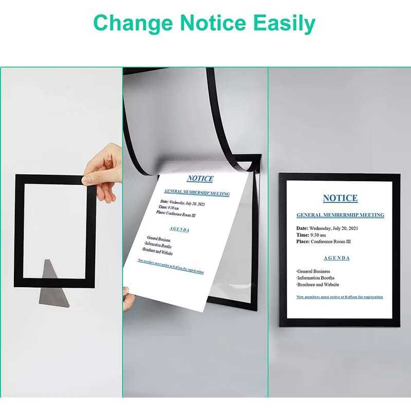 A4 & A3 Size Magnetic Display Board Wall Stick Frame Photo Certificate ...