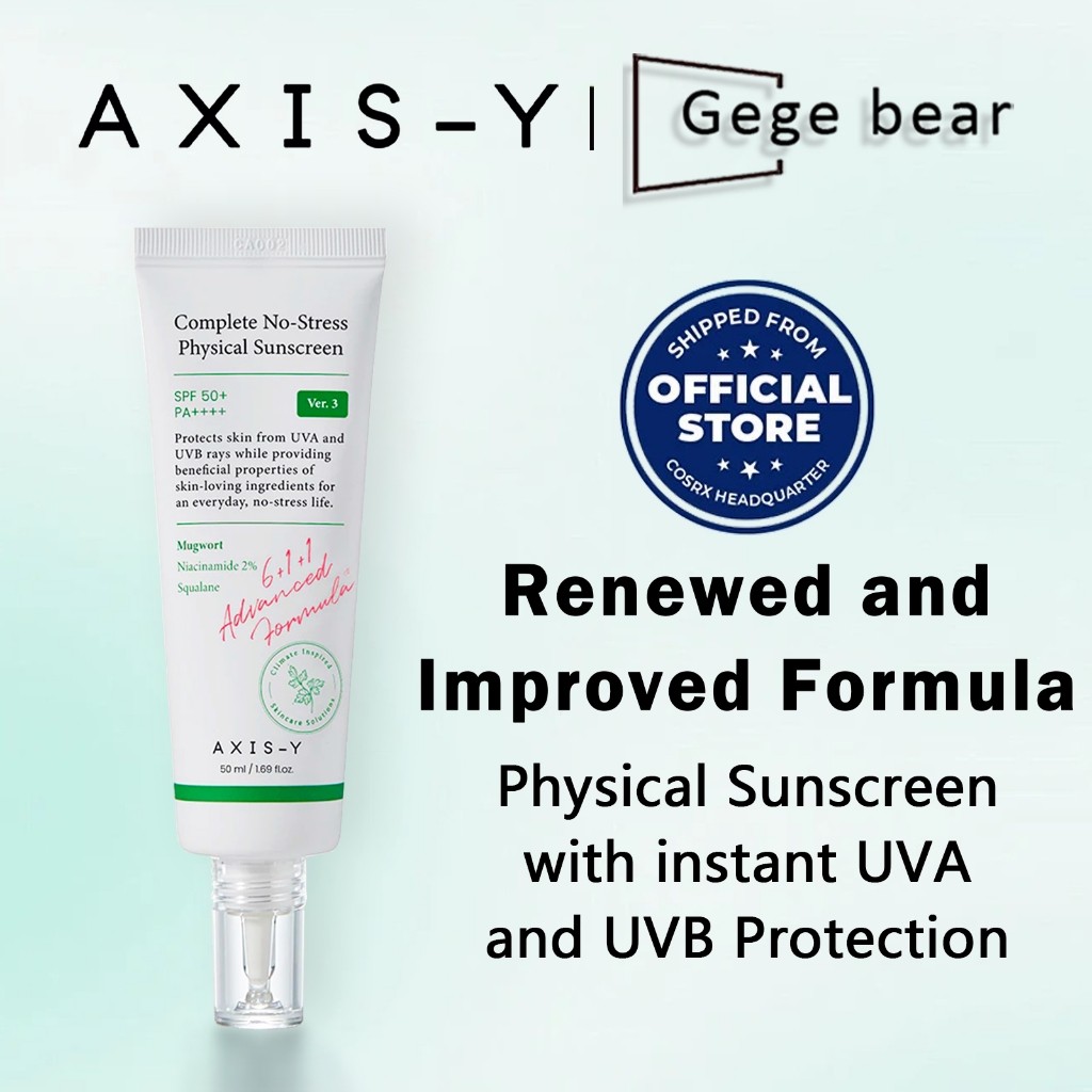 AXIS - Y Complete No Stress Physical Sunscreen V3 ( NEW ) SPF50+ PA ...