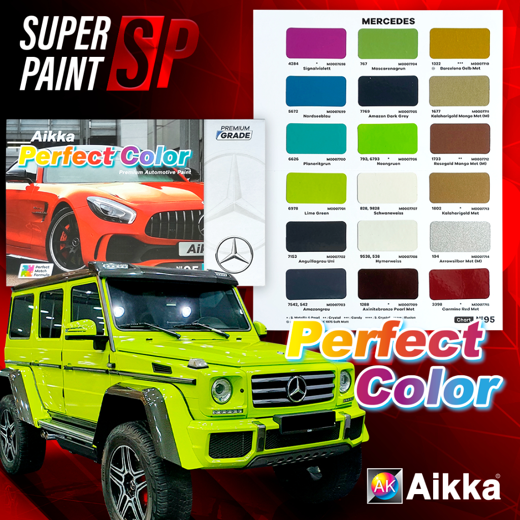 Aikka Perfect Color Chart No95 MERCEDES 2K Paint Touch Up Paint Touch ...