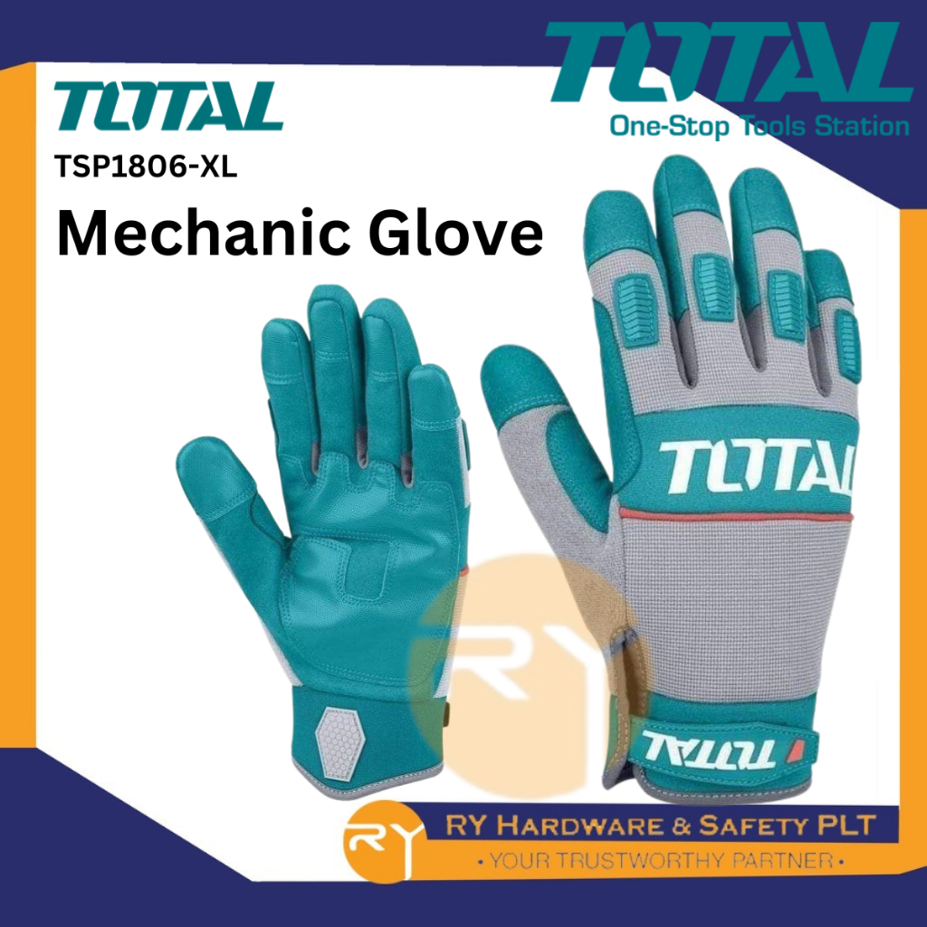 Total TSP1806-XL Heavy Duty Mechanic Gloves Work Safety Gloves | Shopee ...