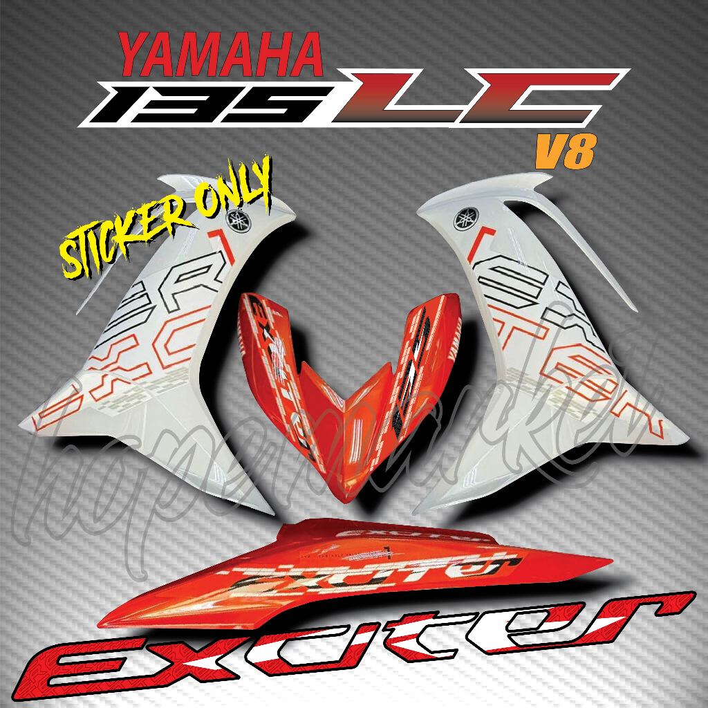 STRIPE MOTOR YAMAHA LC135 V8 FI AEROX EXCITER DESIGN CUSTOM BODY ...