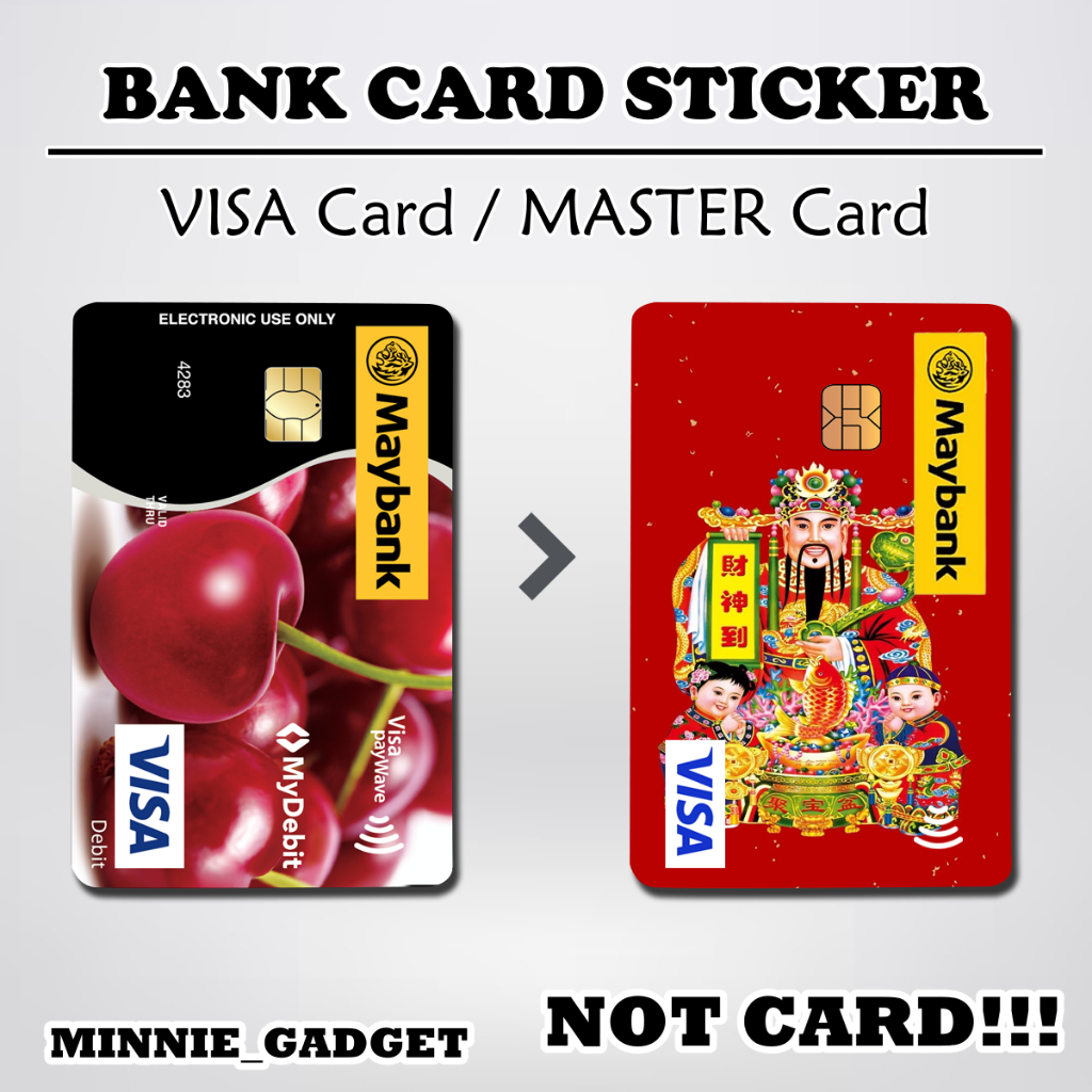 [ Fortune God ] For BANK Card Sticker Cover / MASTER / VISA / CREDIT ...