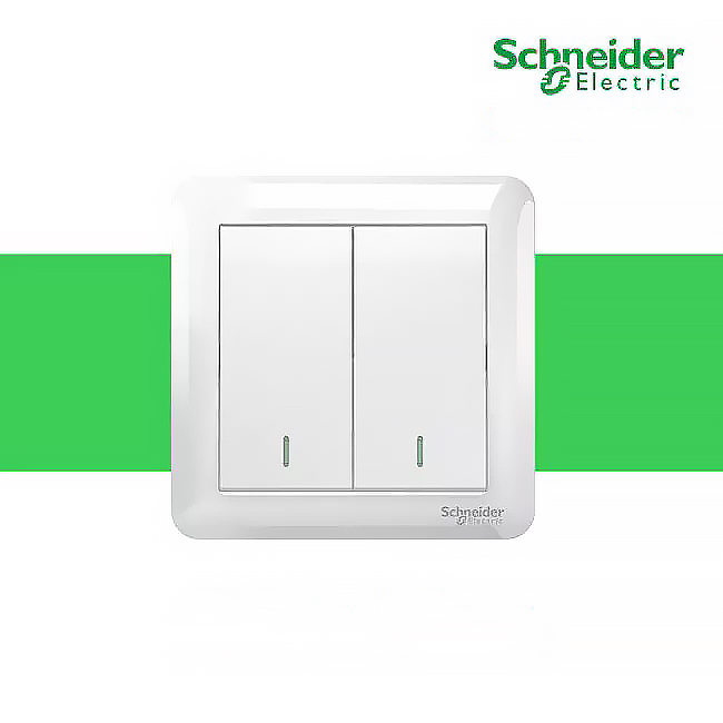 SCHNEIDER AFFLE PLUS SERIES 2 GANG 1 WAY SWITCH | Shopee Malaysia