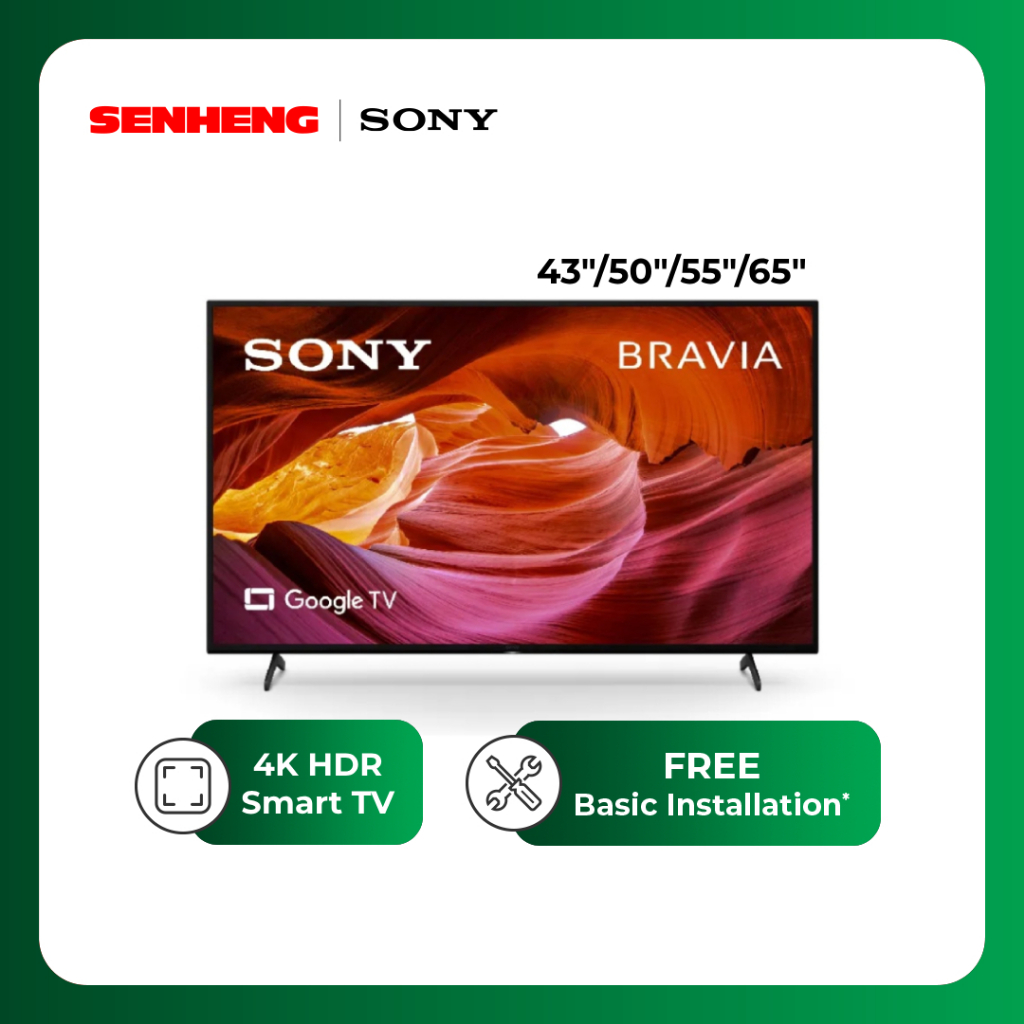 Sony X75K 4K Ultra HD High Dynamic Range HDR Smart TV Google TV 43"/50"/55"/65" Televisyen ...