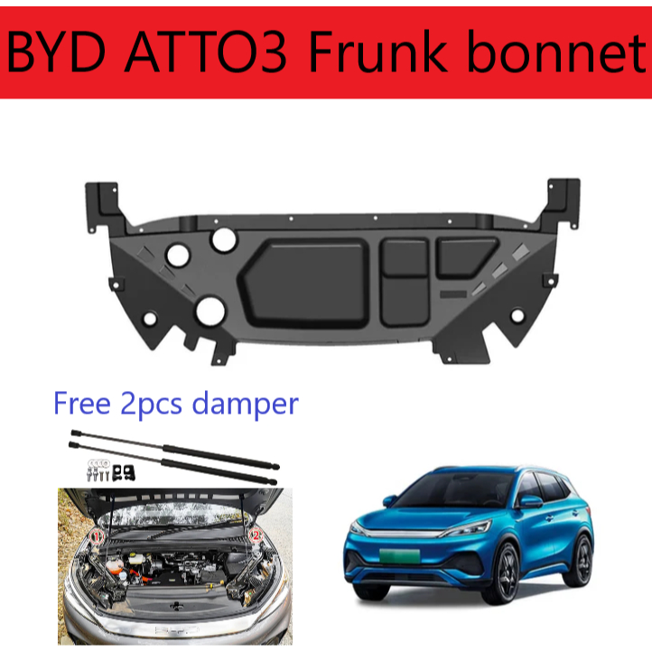 BYD ATTO3 RHD Frunk Car Interior Storage Box Organizer Front Trunk ...