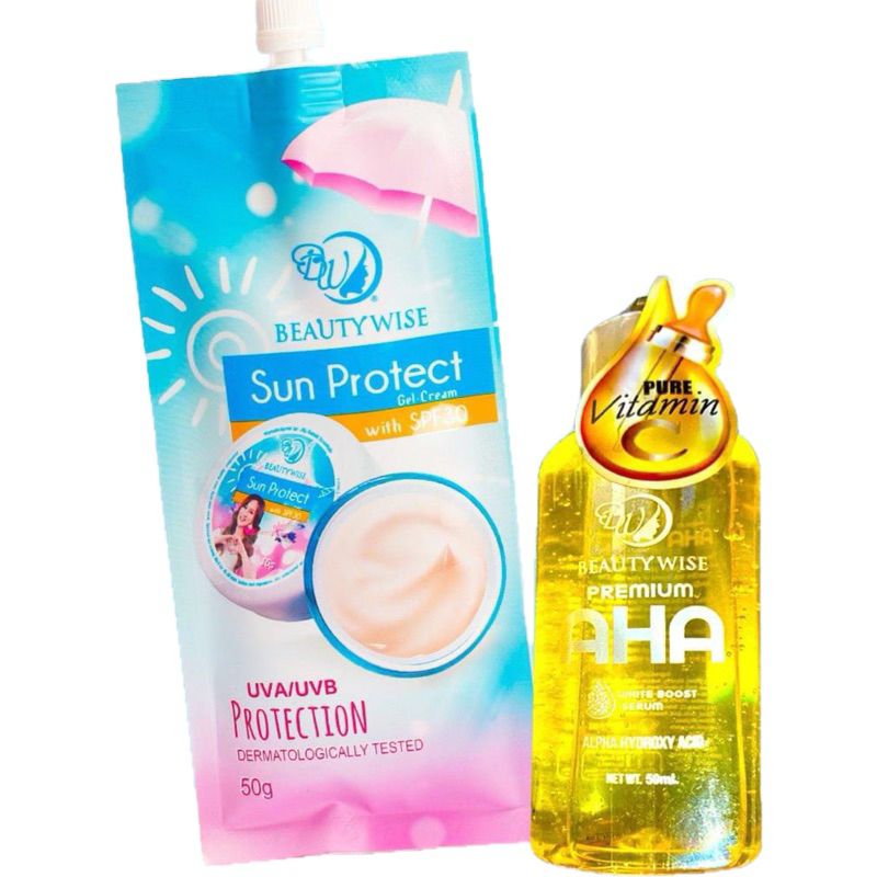Beauty Wise Sunscreen Sun Protect Gel-Cream SPF30 Facial Set ...