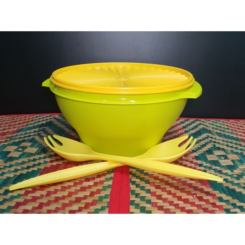 Tupperware Salad Bowl 3.8 L & Salad Fork | Shopee Malaysia