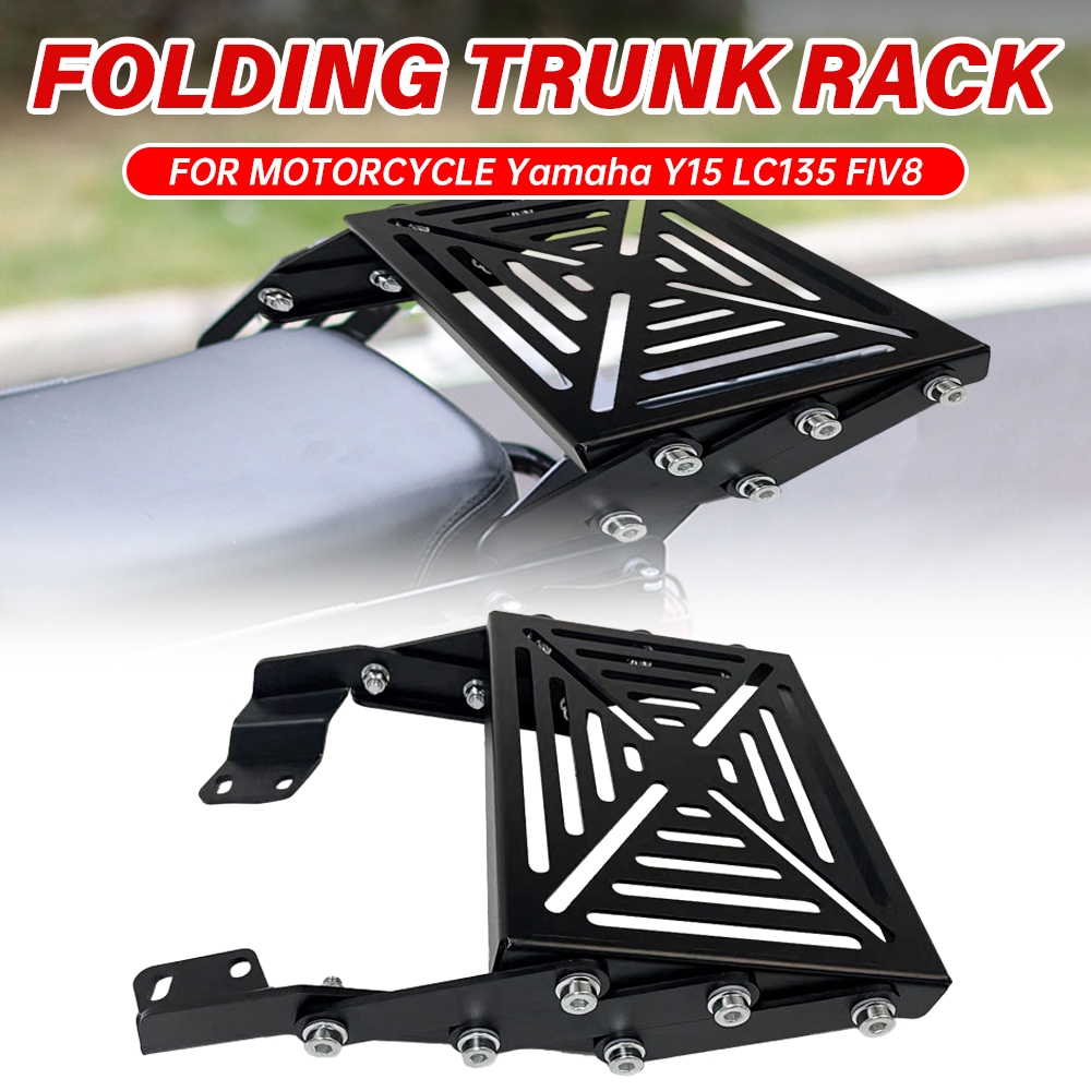 Foldable Adjustable Heavy Duty Top Rack Lipat Box Kotak Bracket Rear Luggage Pemegang Rak Bagasi ...