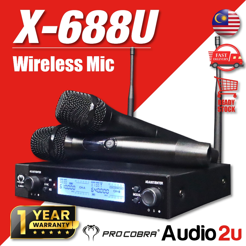 Pro Cobra X-688U UHF Long Distance Wireless Microphone | Shopee Malaysia